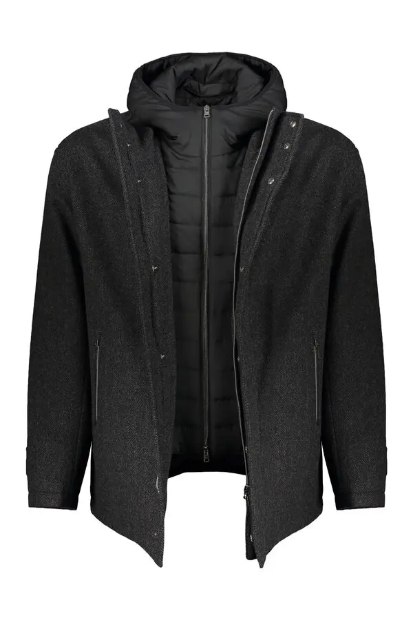 Herno Hooded Zip-up Coat