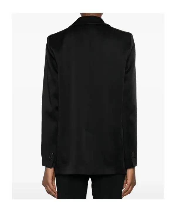 FORTE_FORTE Single-breasted Notched Lapel Blazer - Black