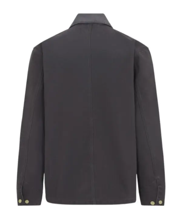Carhartt Work In Progress Long-sleeved Casual Jacket With Button Closure - Black