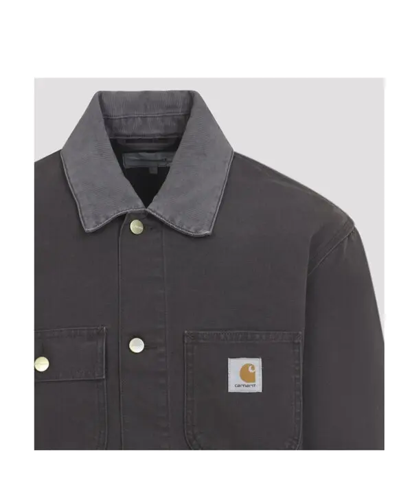 Carhartt Work In Progress Long-sleeved Casual Jacket With Button Closure - Black