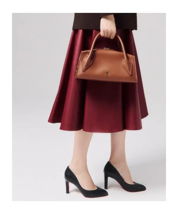 CHRISTIAN LOUBOUTIN Top Handle Shoulder Bag - Brown