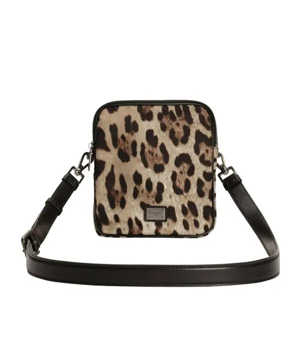 Dolce & Gabbana Leopard-print Convertible Bag - Black