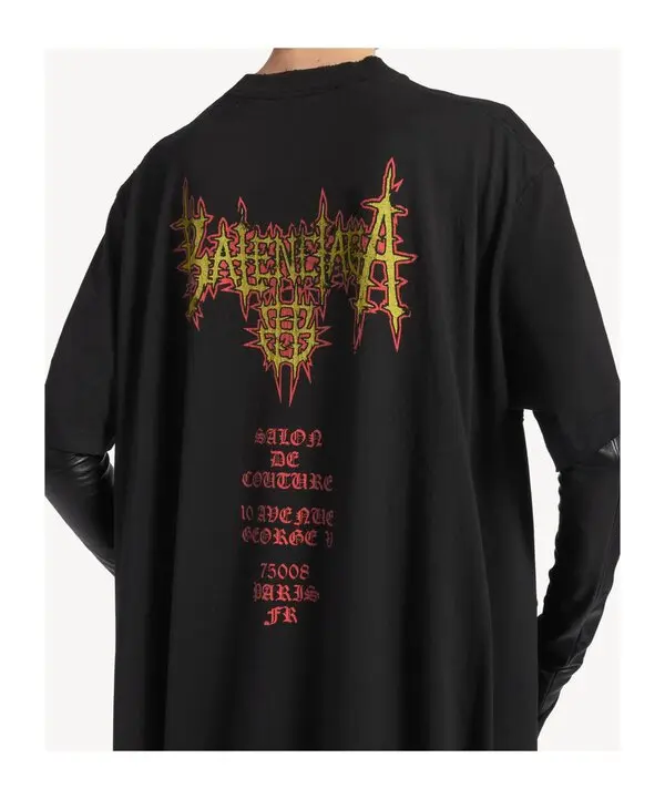 Balenciaga Train Graphic Print Layered T-shirt