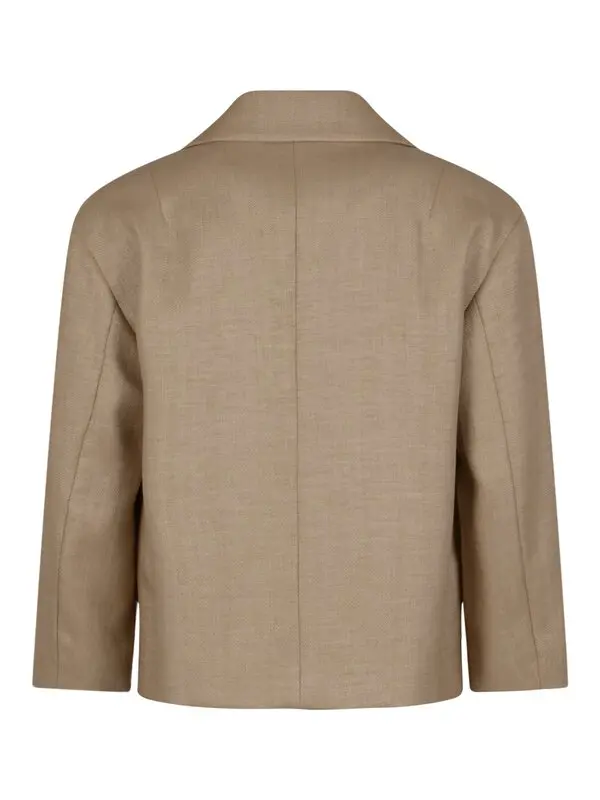 Peserico Cropped Single-breasted Blazer