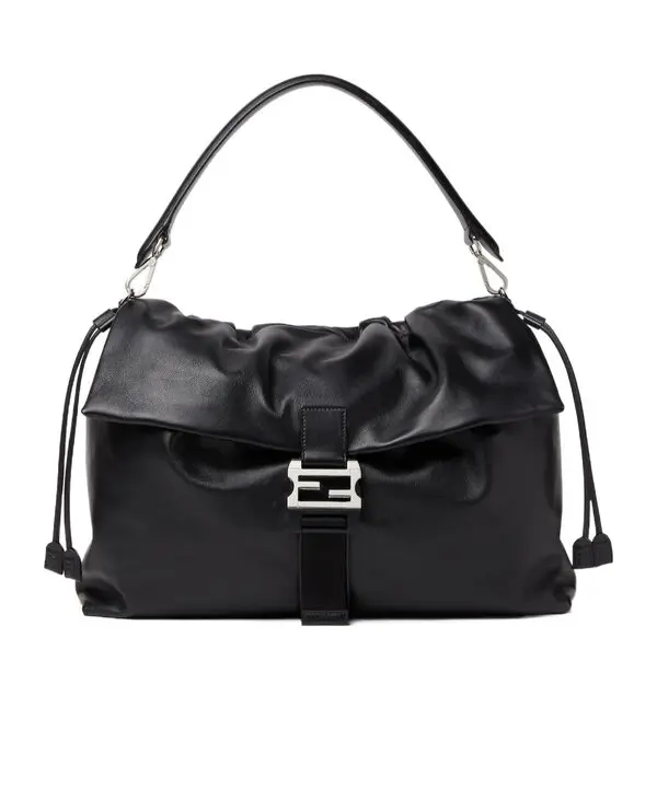 Fendi Flux Maxi Shoulder Bag - Black