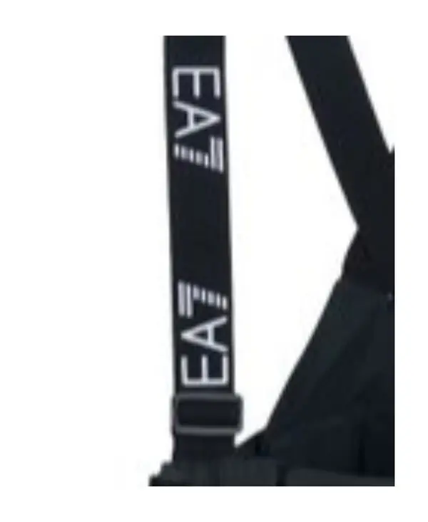 EA7 Logo Straight Jumpsuit With Suspenders