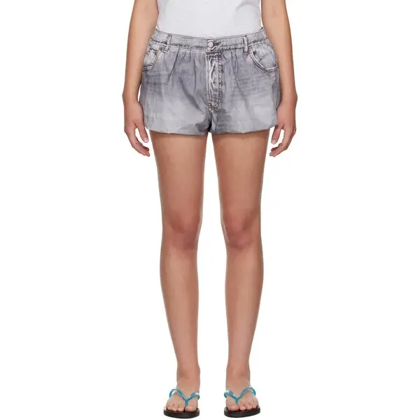 Acne Studios Printed Denim Shorts