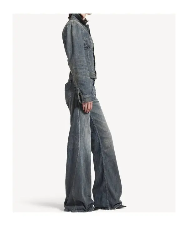 Balenciaga Corseted Denim Jacket - Blue