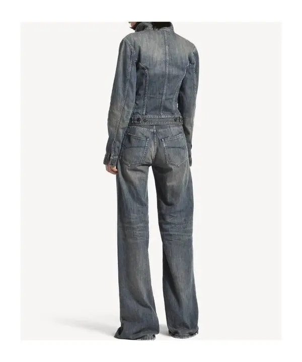 Balenciaga Corseted Denim Jacket - Blue