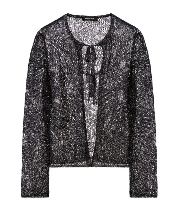 Fabiana Filippi Open-knit Cardigan With Tie Detail - No