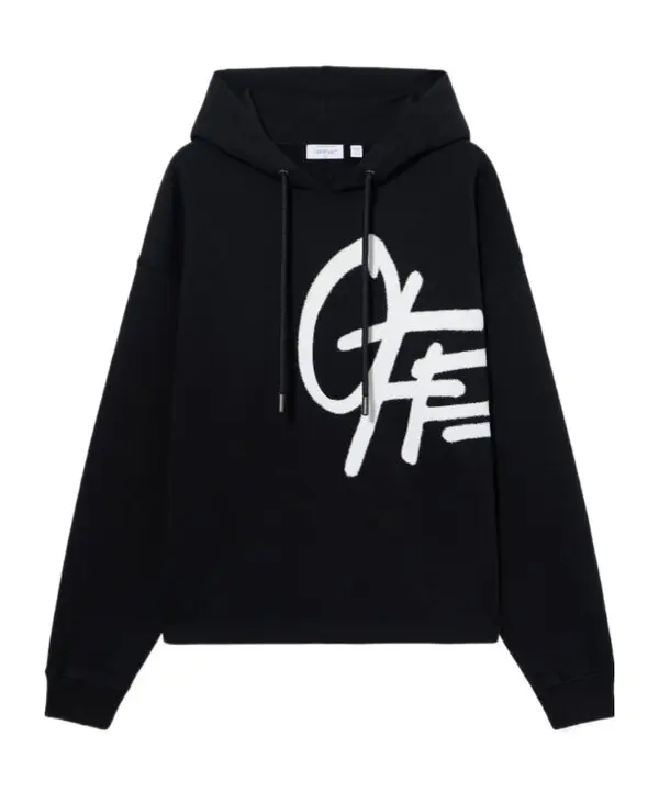 Off-White Spray Logo Relaxed Hoodie - Black