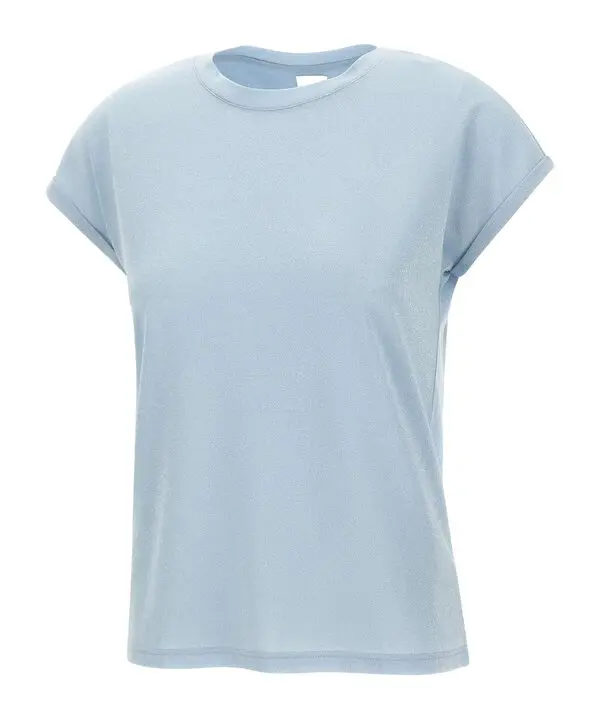 Eleventy Metallic Crew Neck T-shirt - Blue