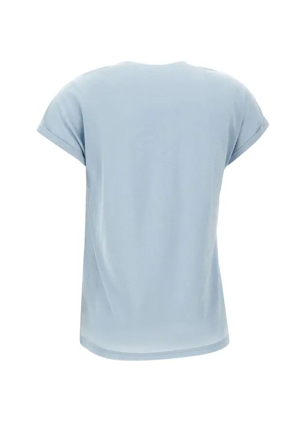 Eleventy Metallic Crew Neck T-shirt - Blue