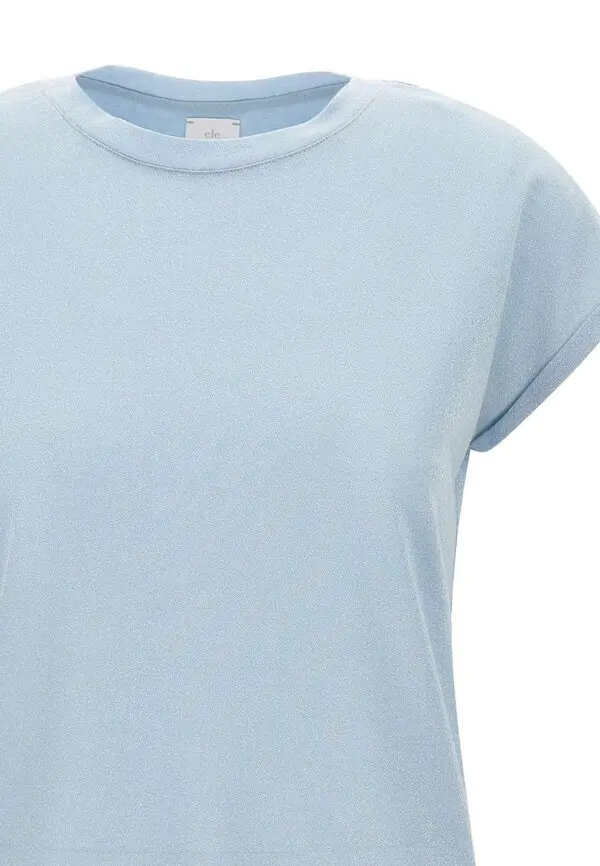 Eleventy Metallic Crew Neck T-shirt - Blue