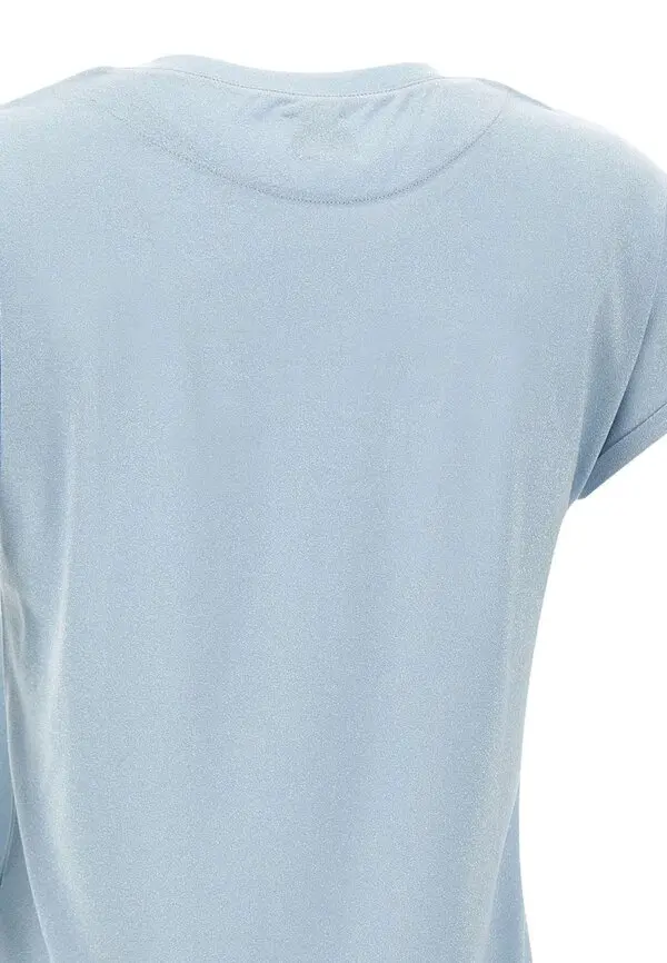 Eleventy Metallic Crew Neck T-shirt - Blue