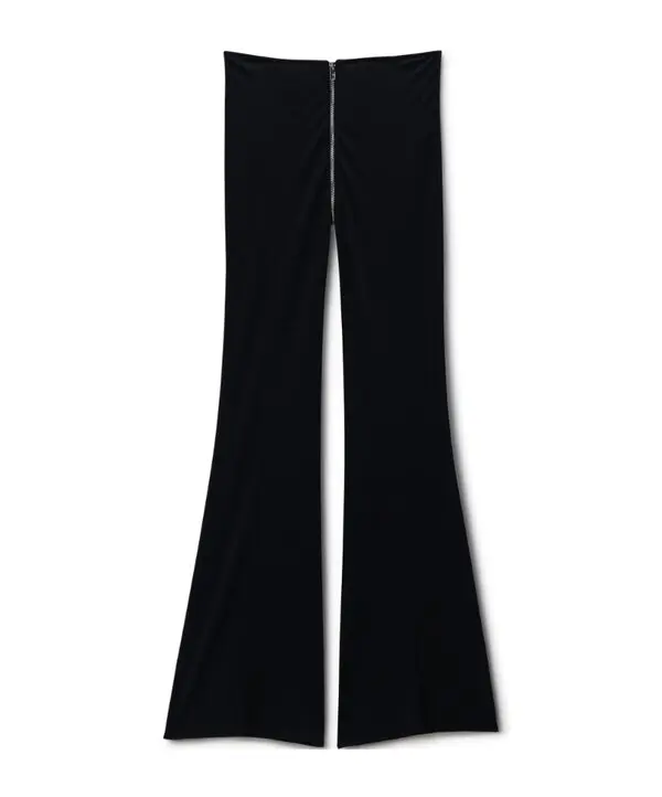 Alexander Wang Mid-rise Flared Pants With Center Zip