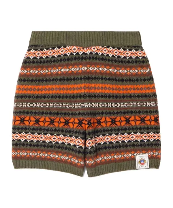 Bally Jacquard-knit Wool Shorts - Multi-color