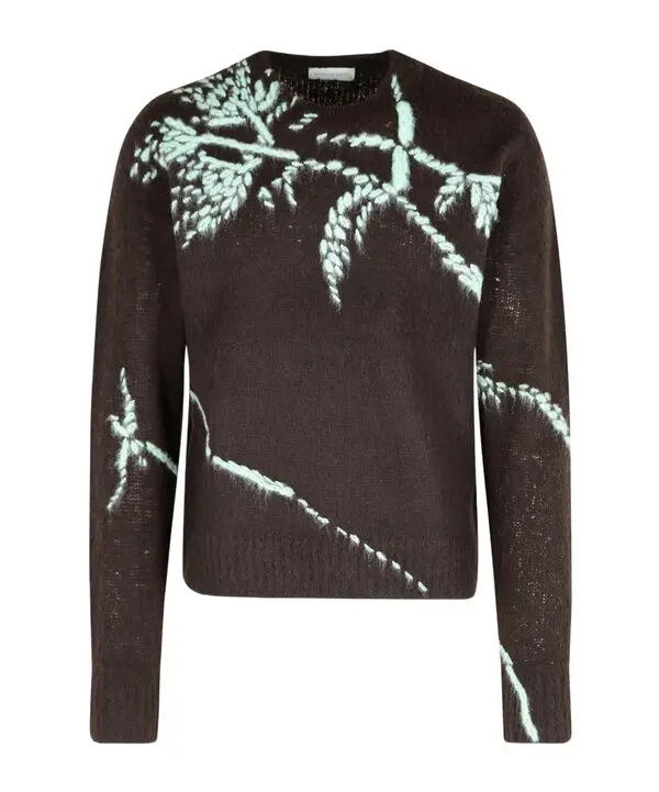 Dries Van Noten Long Sleeve Crewneck Jumper - Brown