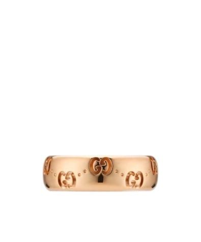 Gucci 18k Gg Thin Ring