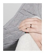 Gucci 18k Gg Thin Ring