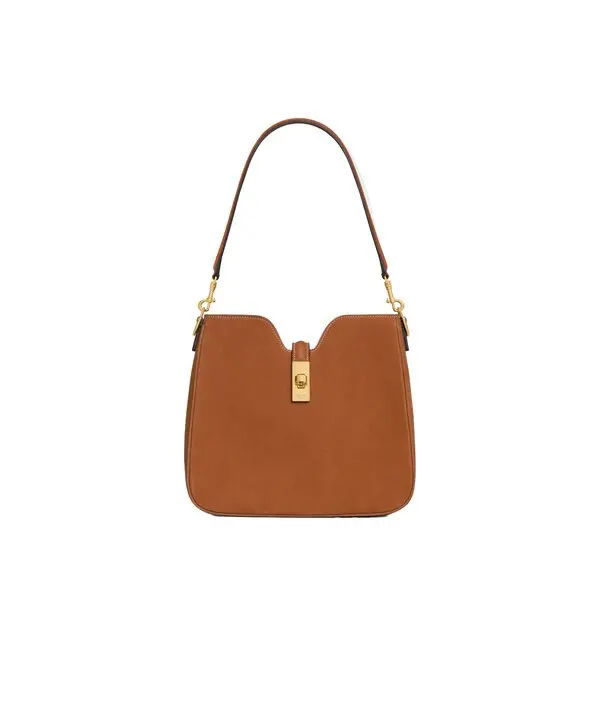 Celine Small Camille 16 Soft Bag In Nubuck Calfskin - Camel
