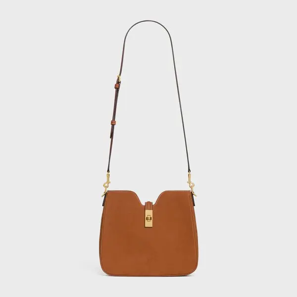 Celine Small Camille 16 Soft Bag In Nubuck Calfskin - Camel