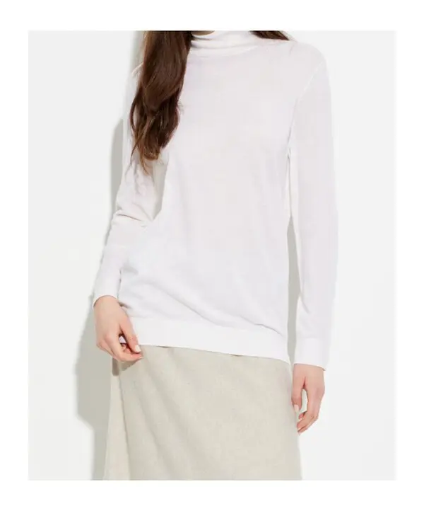 LISA YANG Danette Turtleneck Knitted Jumper - White