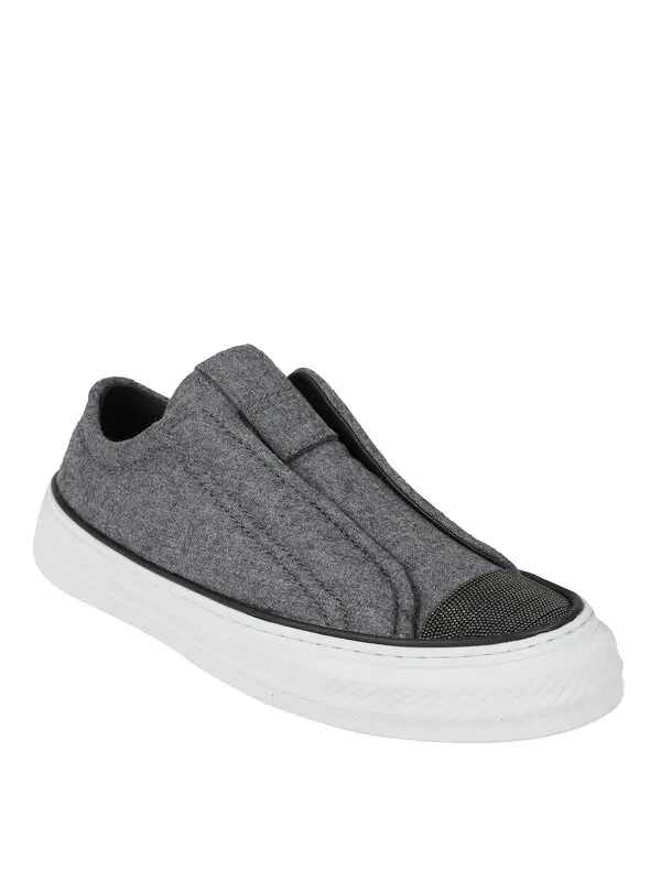 Brunello Cucinelli Slip-on Low-top Sneakers With Round Toe