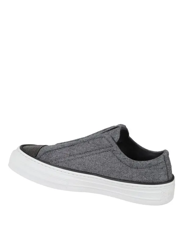 Brunello Cucinelli Slip-on Low-top Sneakers With Round Toe
