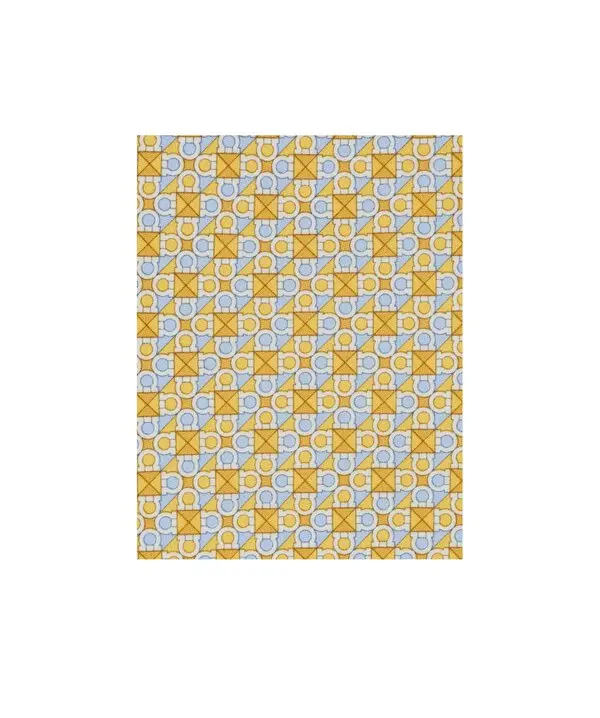 FERRAGAMO Gancini Square Print Silk Neck Tie