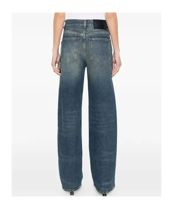 HAIKURE High-waist Cotton Jeans - Blue