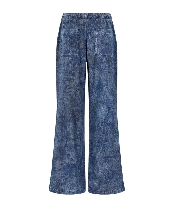 Just Cavalli High-waisted Floral Print Denim Pants