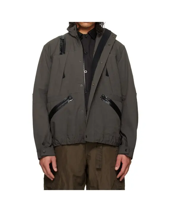 Sacai Windproof Short Jacket - Khaki