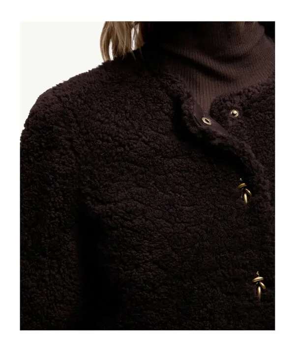 Moncler Epernon Shearling Short Down Jacket