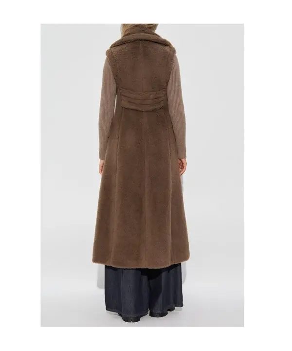 Max Mara Double-breasted Sleeveless Coat - Brown