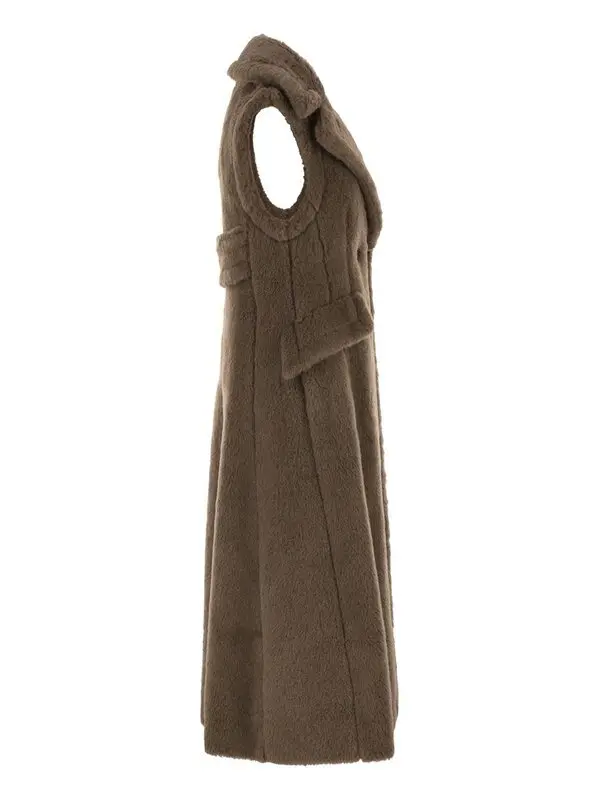 Max Mara Double-breasted Sleeveless Coat - Brown