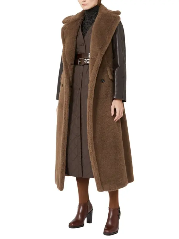 Max Mara Double-breasted Sleeveless Coat - Brown
