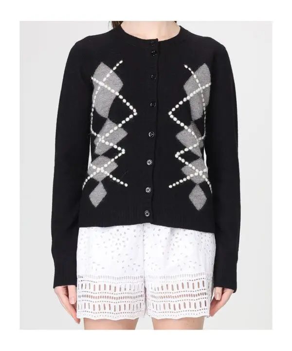 Ermanno Scervino Argyle Motif Cardigan