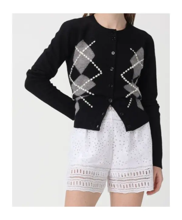 Ermanno Scervino Argyle Motif Cardigan