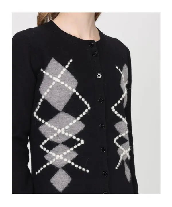Ermanno Scervino Argyle Motif Cardigan