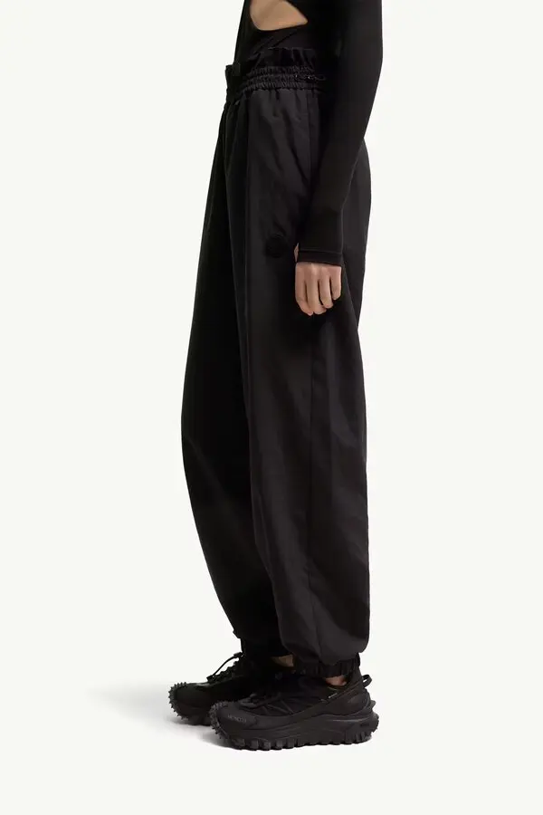 Moncler Ruffled Waistband Track Pants - Black