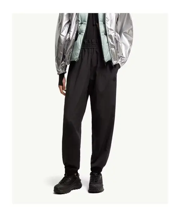 Moncler Ruffled Waistband Track Pants - Black