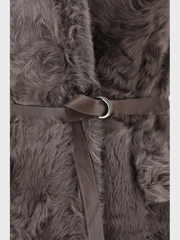 Brunello Cucinelli Shearling Belted Vest