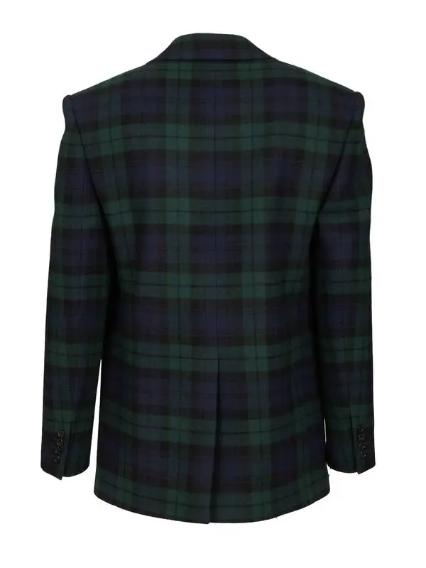 Saint Laurent Tartan Single-breasted Jacket