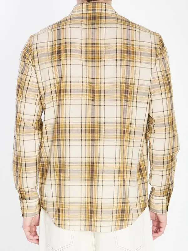 Celine Loose Shirt In Light Checked Cotton