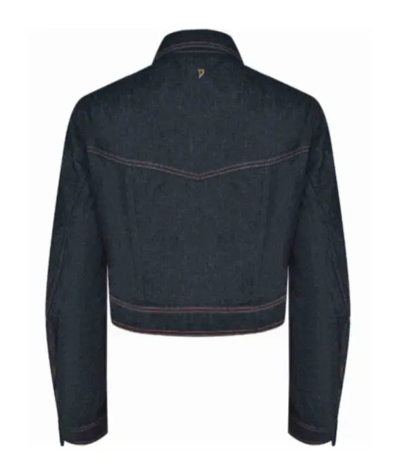 DONDUP Cropped Denim Jacket With Button Closure - Black