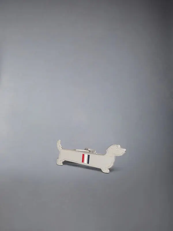Thom Browne Puppy Tie Clip - White