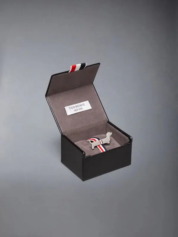 Thom Browne Puppy Tie Clip - White