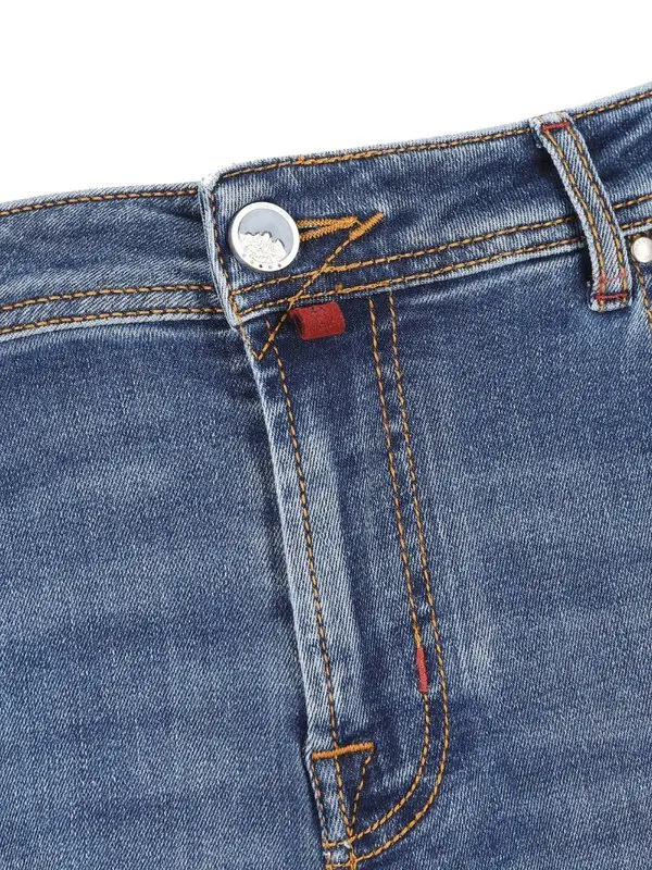 Jacob Cohen Slim Fit Jeans With Logo Patch - Blue