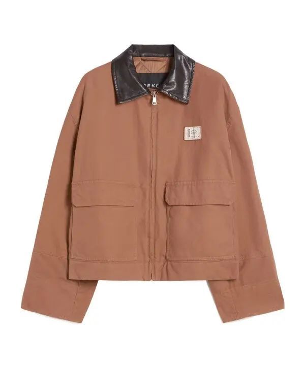 Max Mara Padded Short Jacket With Zip Up Front - Tobacco